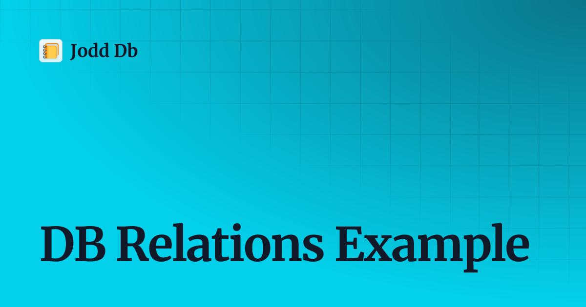 DB Relations Example | Jodd Db